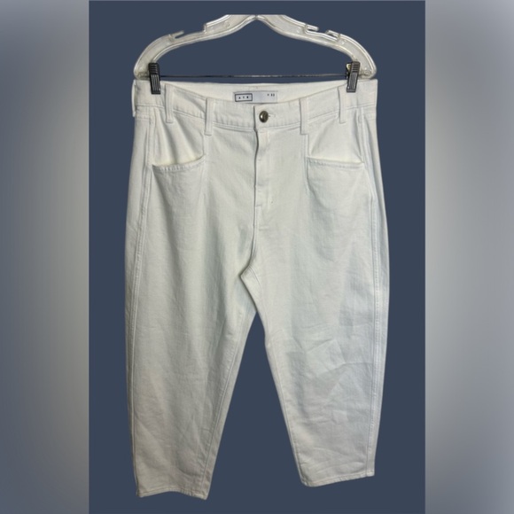 AYR | Jeans | Ayr The Beat Barrel White Crop Jeans Size 32 34x24 ...